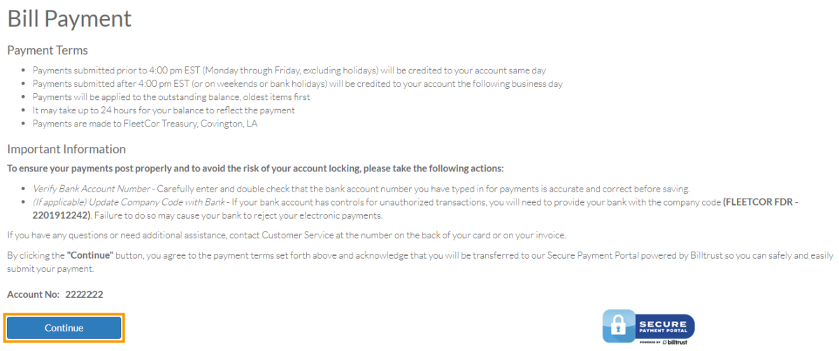 Pay Your Bill – Card Management Online Help Center