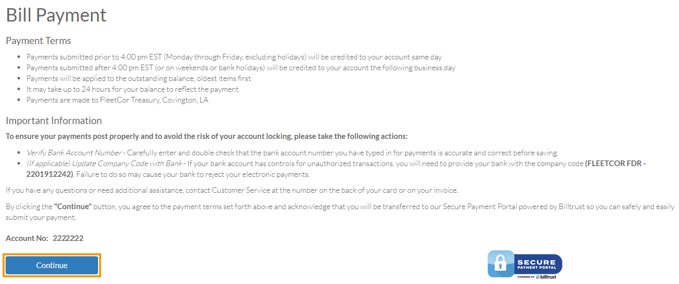 Pay Your Bill – Card Management Online Help Center